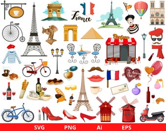 Eiffel Tower Clipart | Etsy