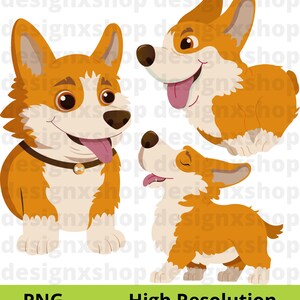 Corgi Clipart, Corgi Puppy Clipart, Puppy Clipart, Cute Corgi Svg ...