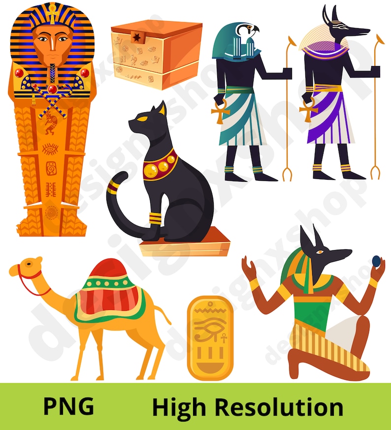 Ancient Egypt Clipart: Travel & Historical Designs (digital Download ...
