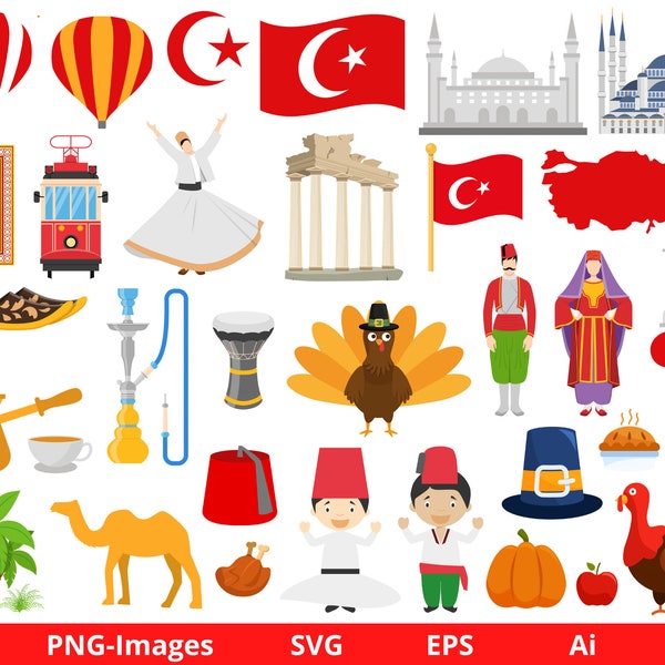 Turkey Clipart - Etsy