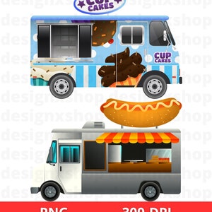 Food Truck Clipart, Food Trucks, Donut, Burger, Ice Cream, Hotdog ...