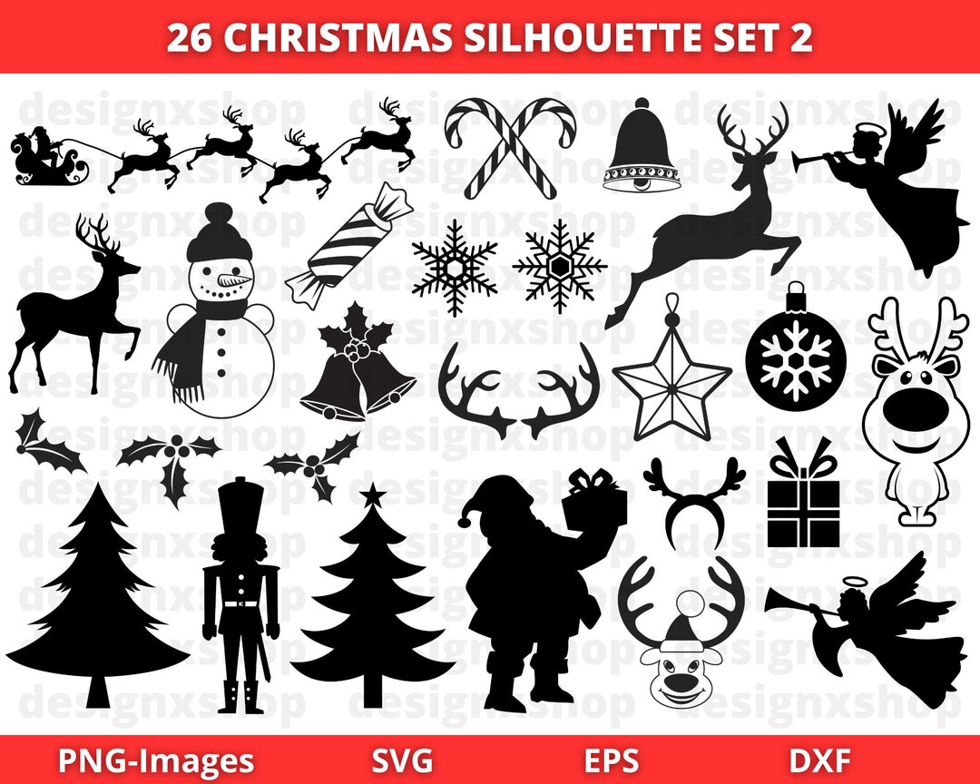 Christmas SVG | Christmas Silhouette | Christmas Elements SVG ...