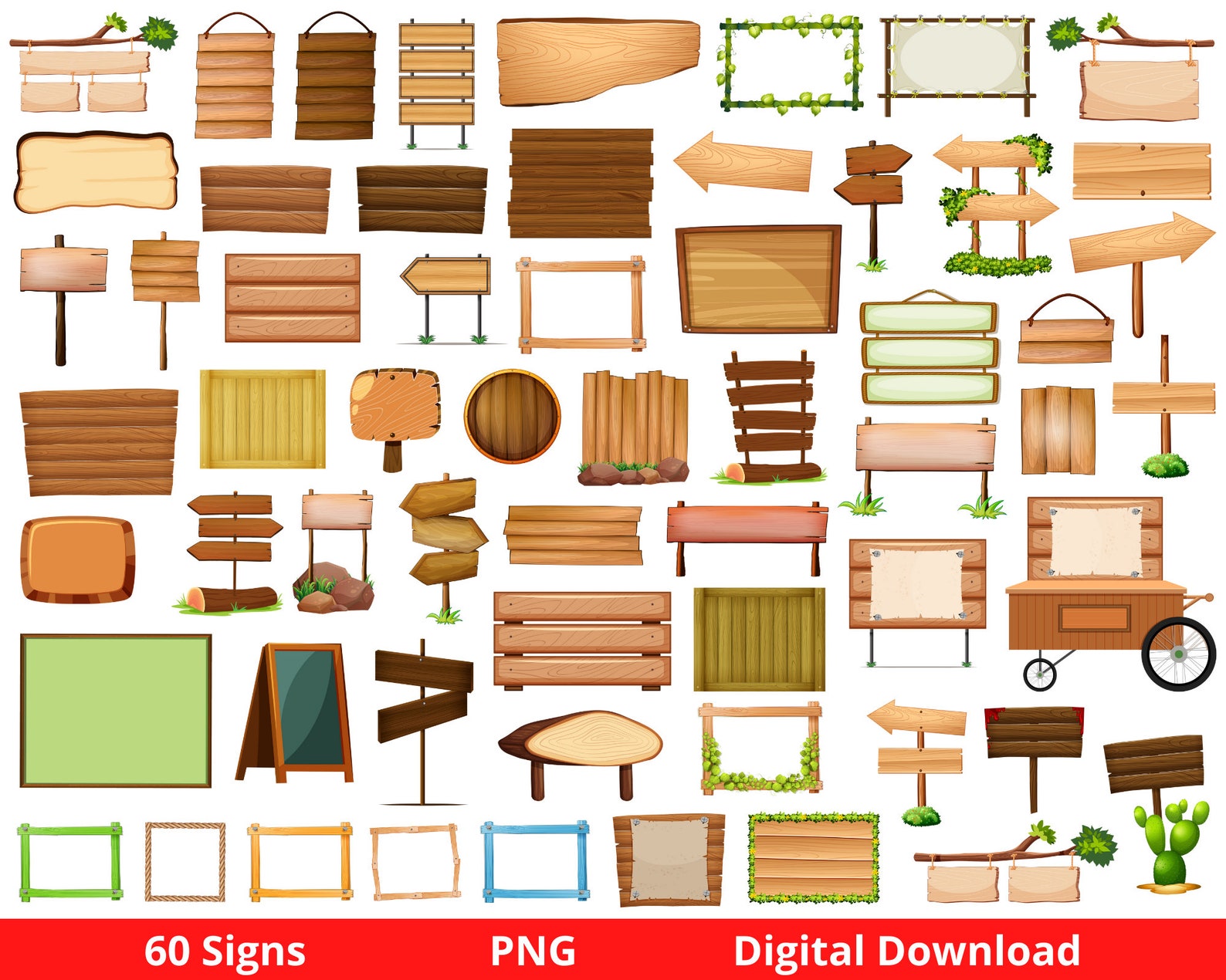 Wooden Signs Clipart Vintage Sign Wood Background Antique - Etsy