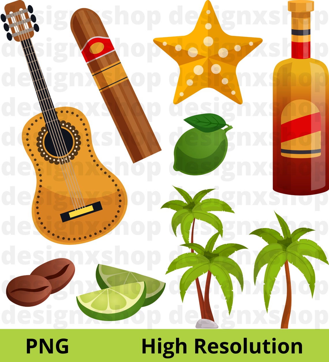 Cuba Clipart, Havana Clipart, Travel Clipart, Country Clipart, Cuban ...