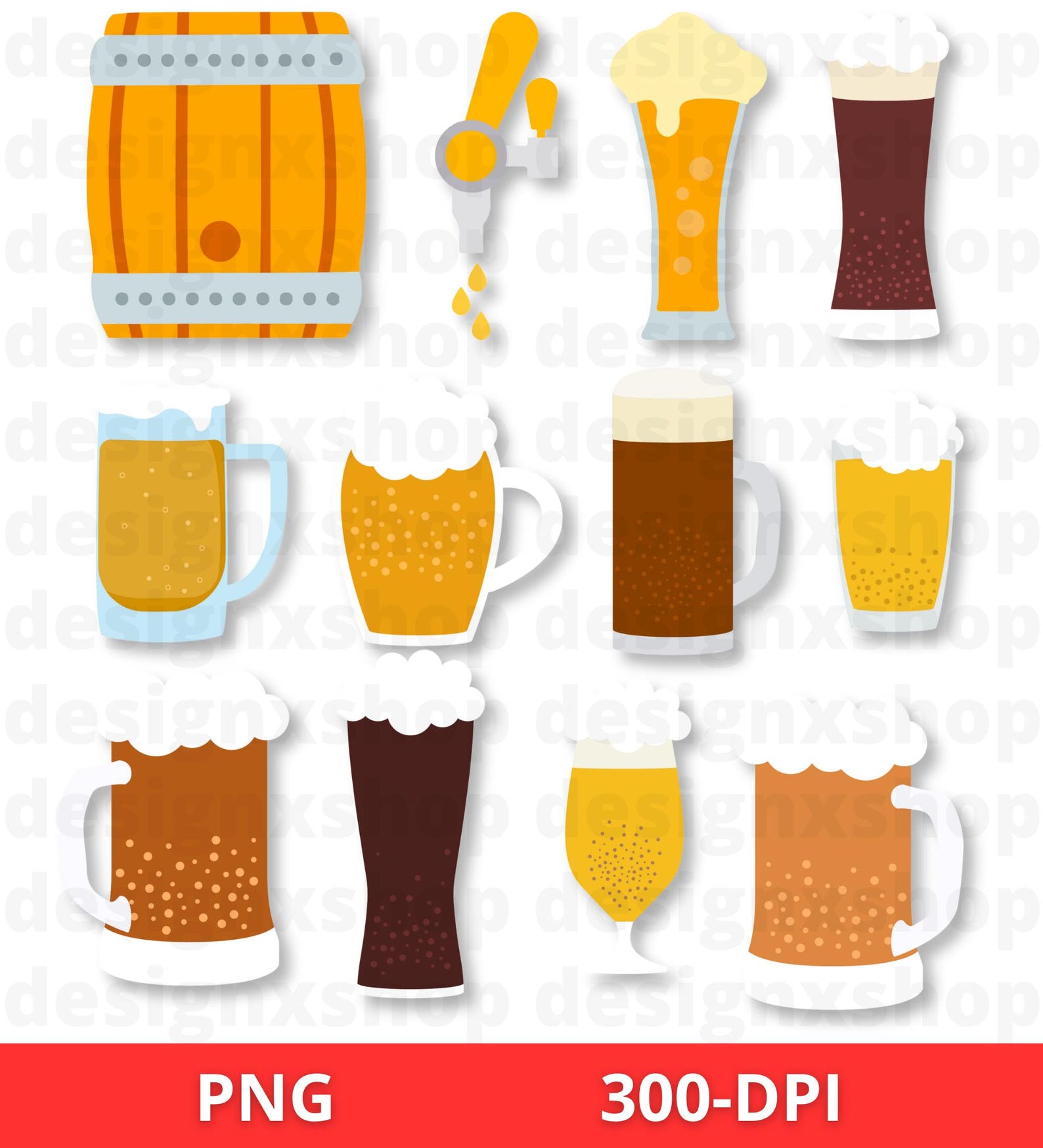 Beer SVG Bundle | Beer Mug Clipart | Cheers Svg | Bar & Pub Designs ...