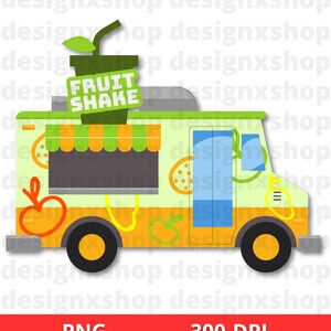 Food Truck Clipart: Burger, Taco, Donut Vans (SVG PNG) - Etsy