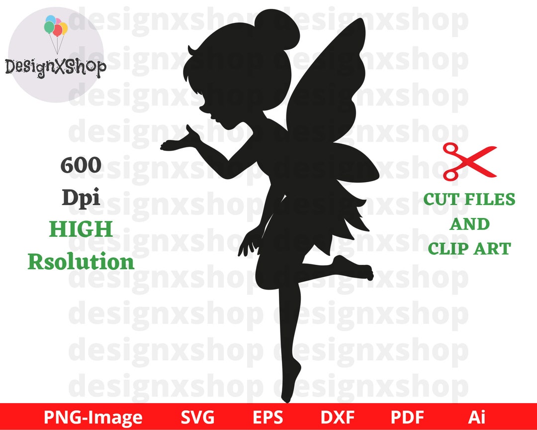 Fairy Silhouette Svg, Faries Svg, Fairy Silhouette Cut Files and Clip ...