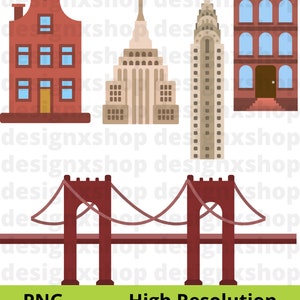 New York Clipart, USA Clipart, America Clipart, NYC Clipart, Manhattan ...