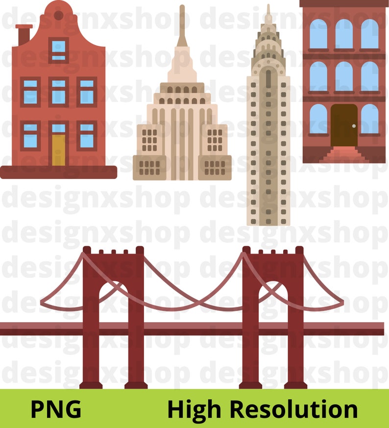 New York Clipart USA Clipart America Clipart NYC Clipart - Etsy