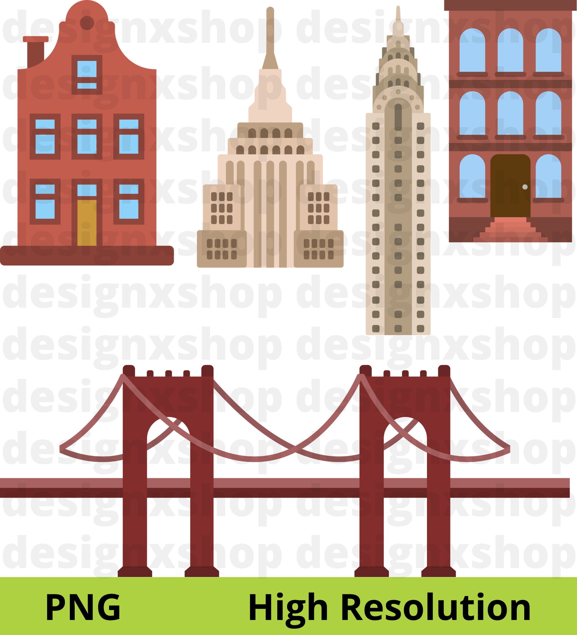 New York Clipart USA Clipart America Clipart NYC Clipart - Etsy UK