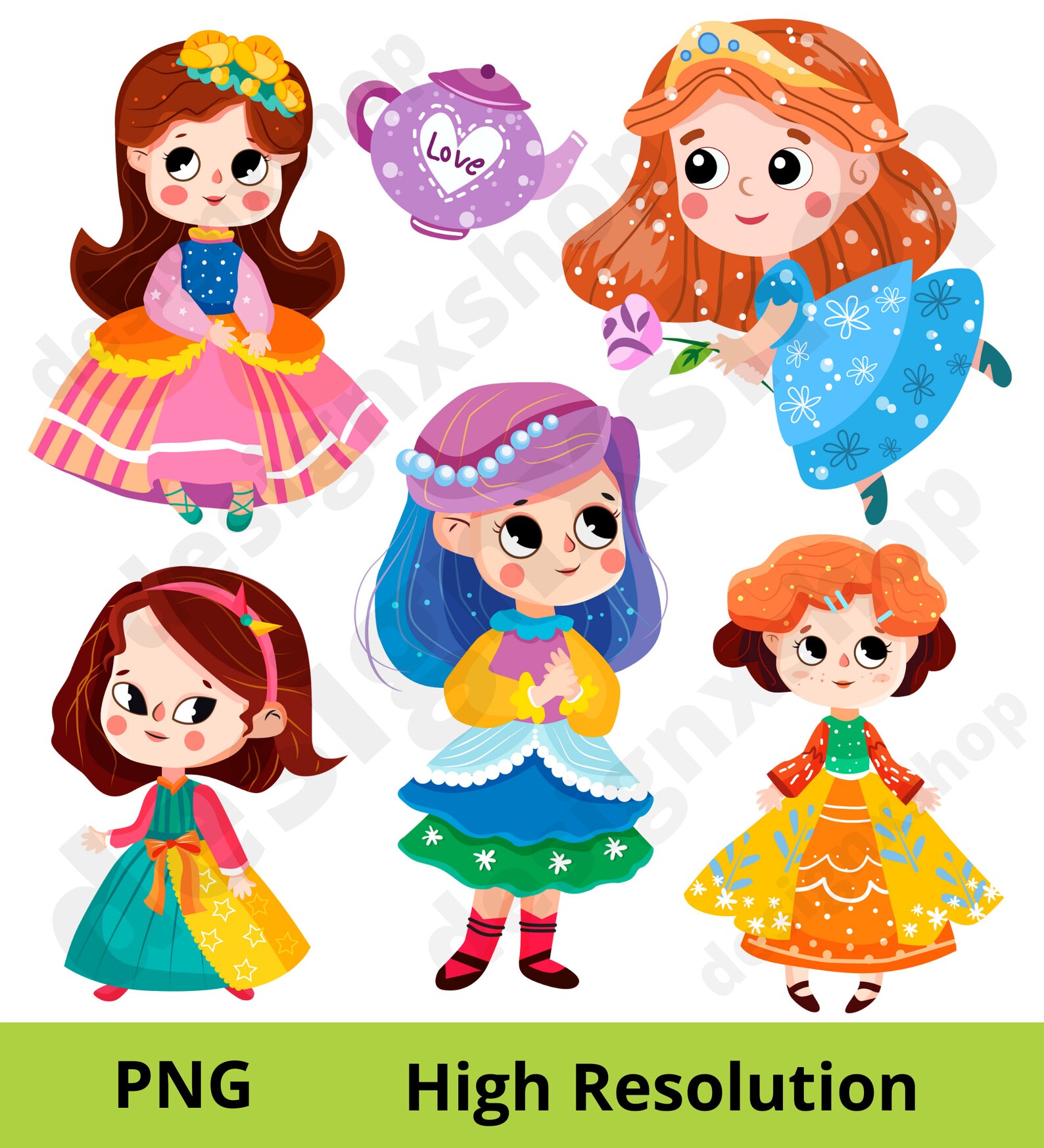 Princess Clipart Cute Princess PNG Cute Little Princess - Etsy Canada