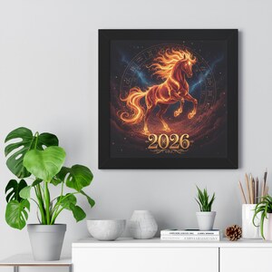 2026 Fire Horse Zodiac PNG | Year of the Horse Astrology Art | Flaming ...