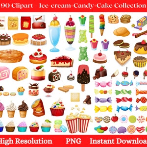 Food Clipart, Candy Clipart, Ice-cream Clipart, Cake Clipart, Cupcakes ...