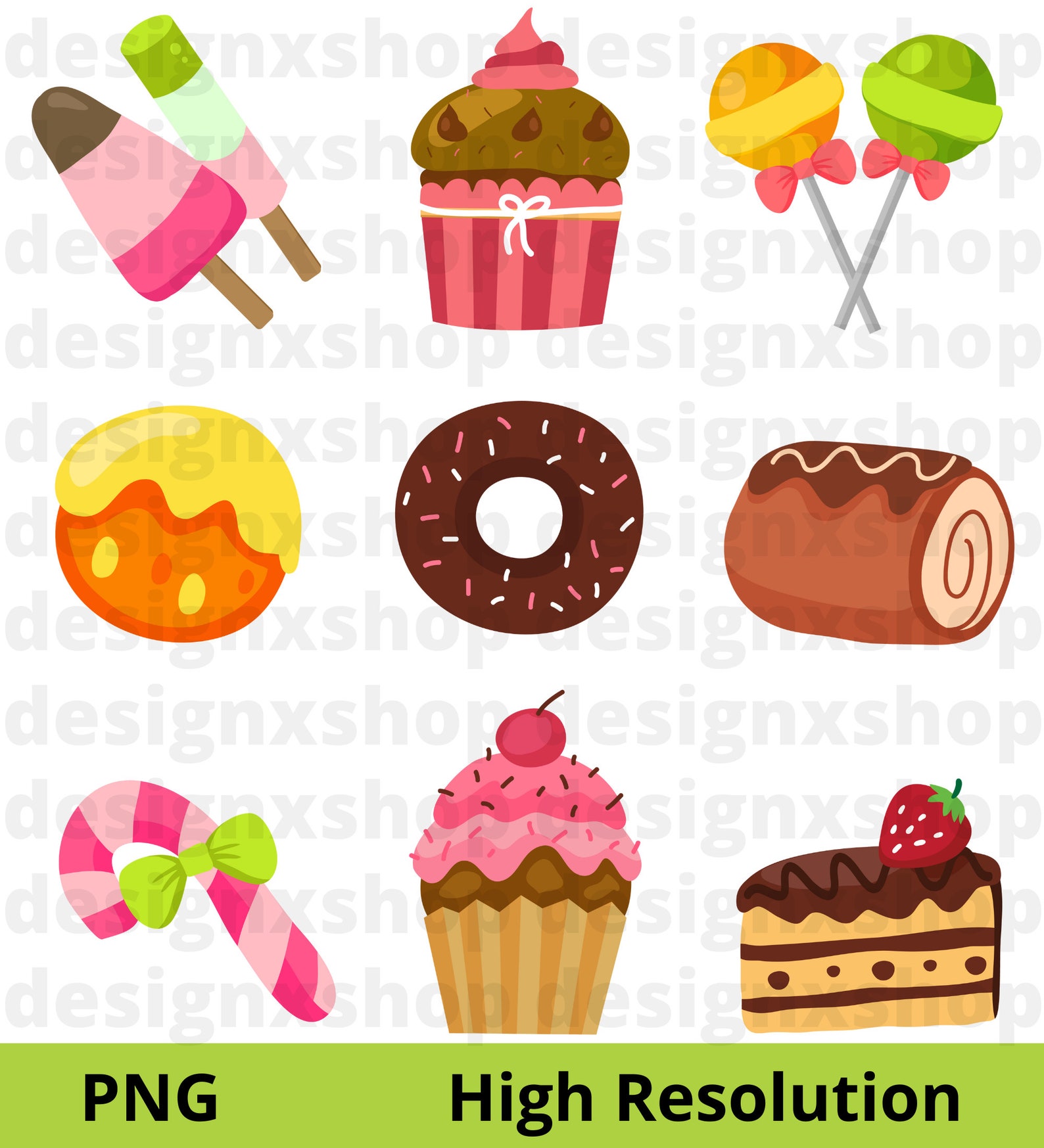 Sweets Clipart, Desserts Clipart, Sweet and Dessert Clipart, Candy ...