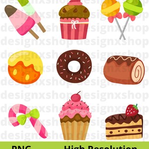 Sweets Clipart, Desserts Clipart, Sweet and Dessert Clipart, Candy ...