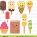 Kawaii Ice Cream Clipart, Ice-cream Clipart, Lollies Clipart, Candy ...