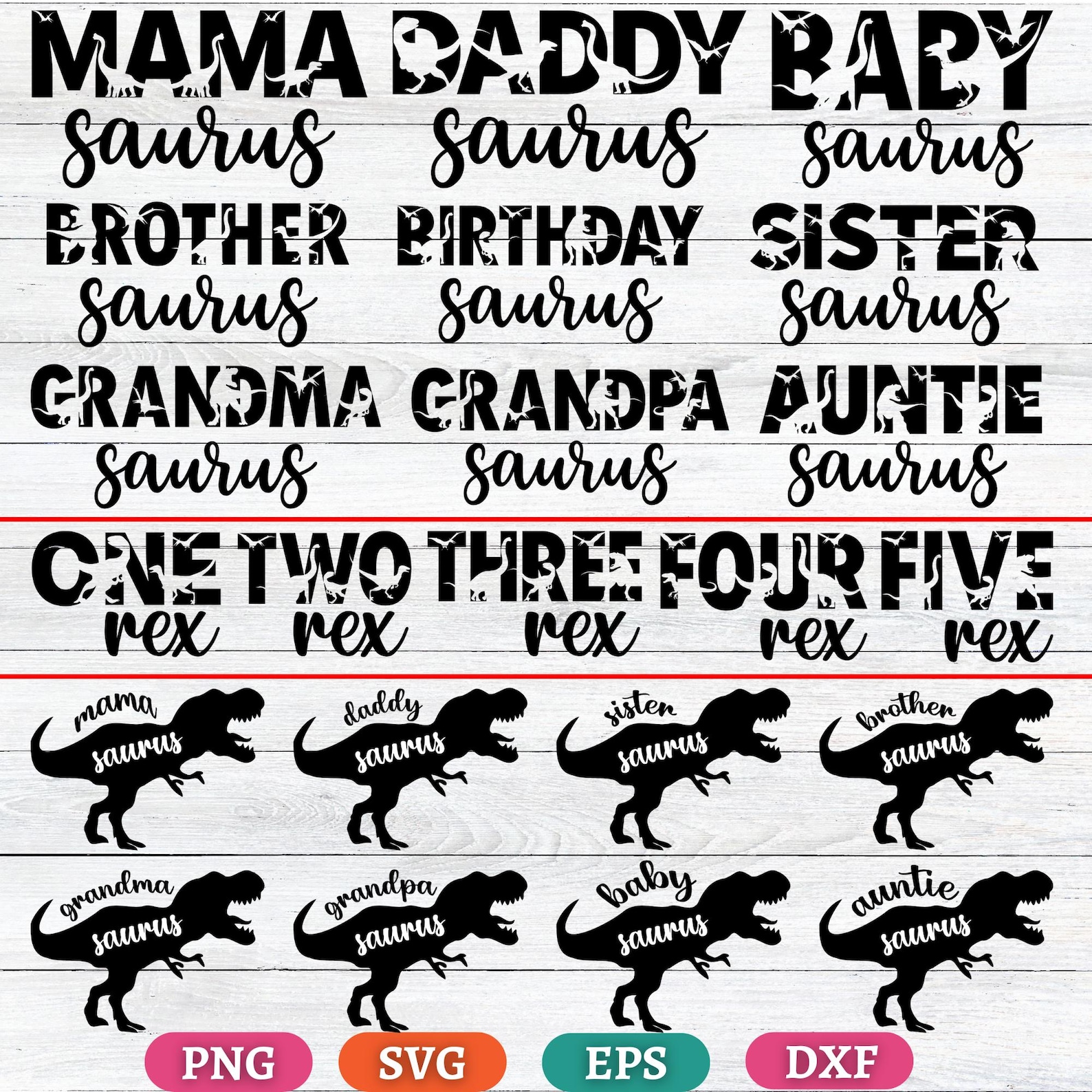 Family Saurus Bundle Svg Png, Dinosaur Family Svg Png, Mama Saurus Svg ...