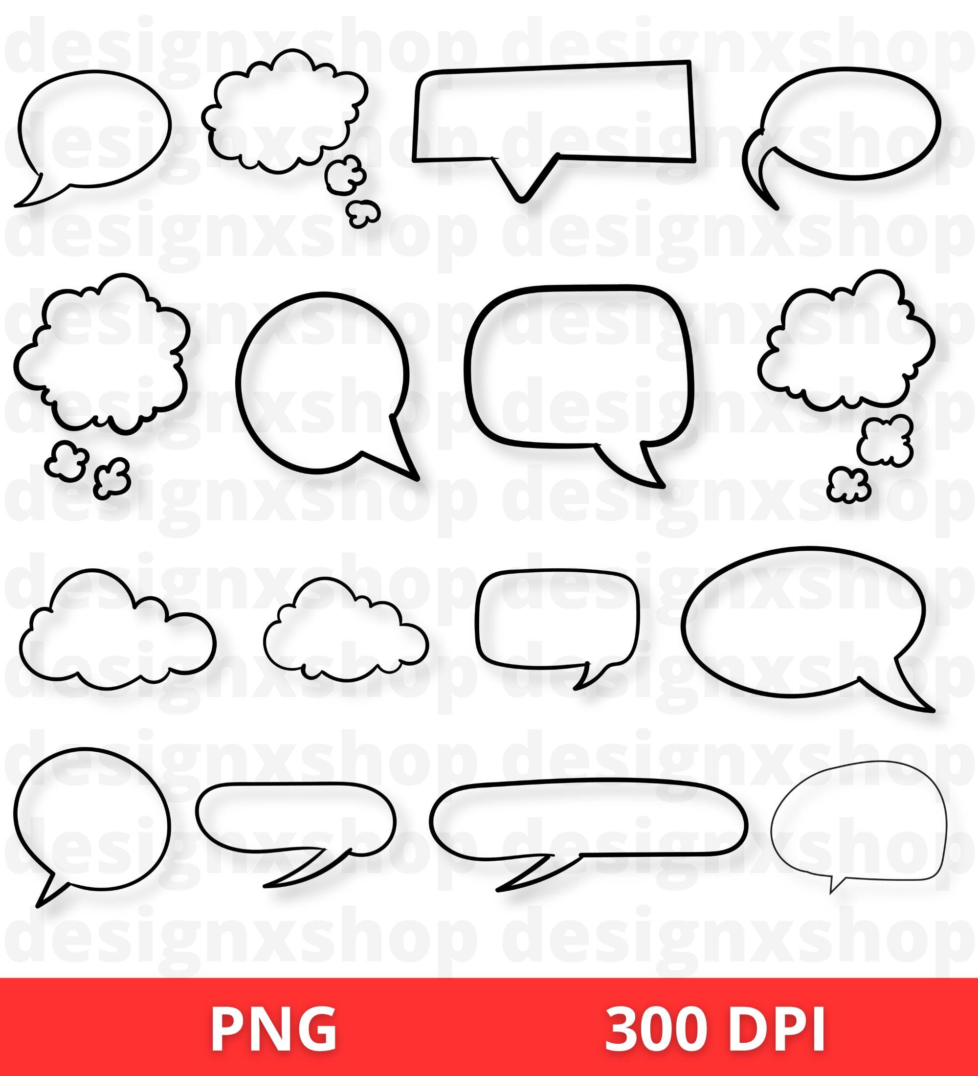 Speech Bubble SVG Bundle, Speech Bubble Outline SVG, Bubble Frame SVG ...