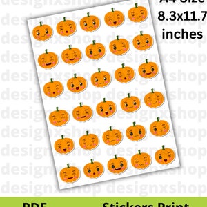 Pumpkin Emoji Kawaii Clipart Set | Halloween Pumpkin Emoji Clipart ...