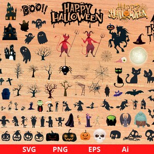 Halloween Svg Bundle, Pumpkin Svg, Ghost Svg, Characters, Spider Web ...
