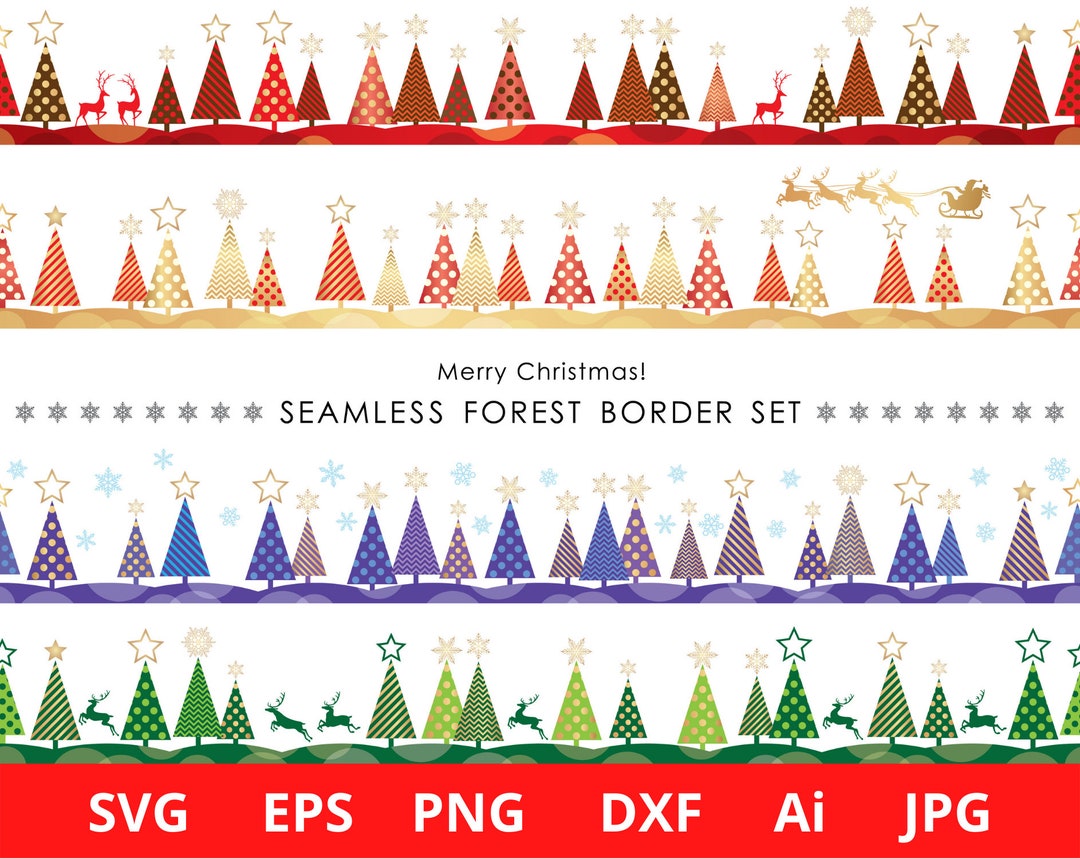 Christmas Borders SVG Bundle, Christmas Border Clipart, Christmas ...