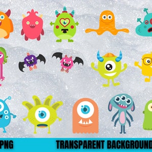 Monsters Clipart | Halloween Monster Characters Clipart | Monster Svg ...