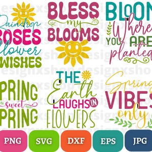 Spring SVG Bundle: Flower Clipart, Easter Designs (digital Download) - Etsy