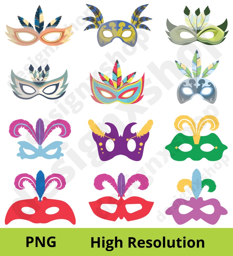 Masquerade Mask Clipart, Mardi Gras Mask SVG, Mardi Gras Mask Clipart ...