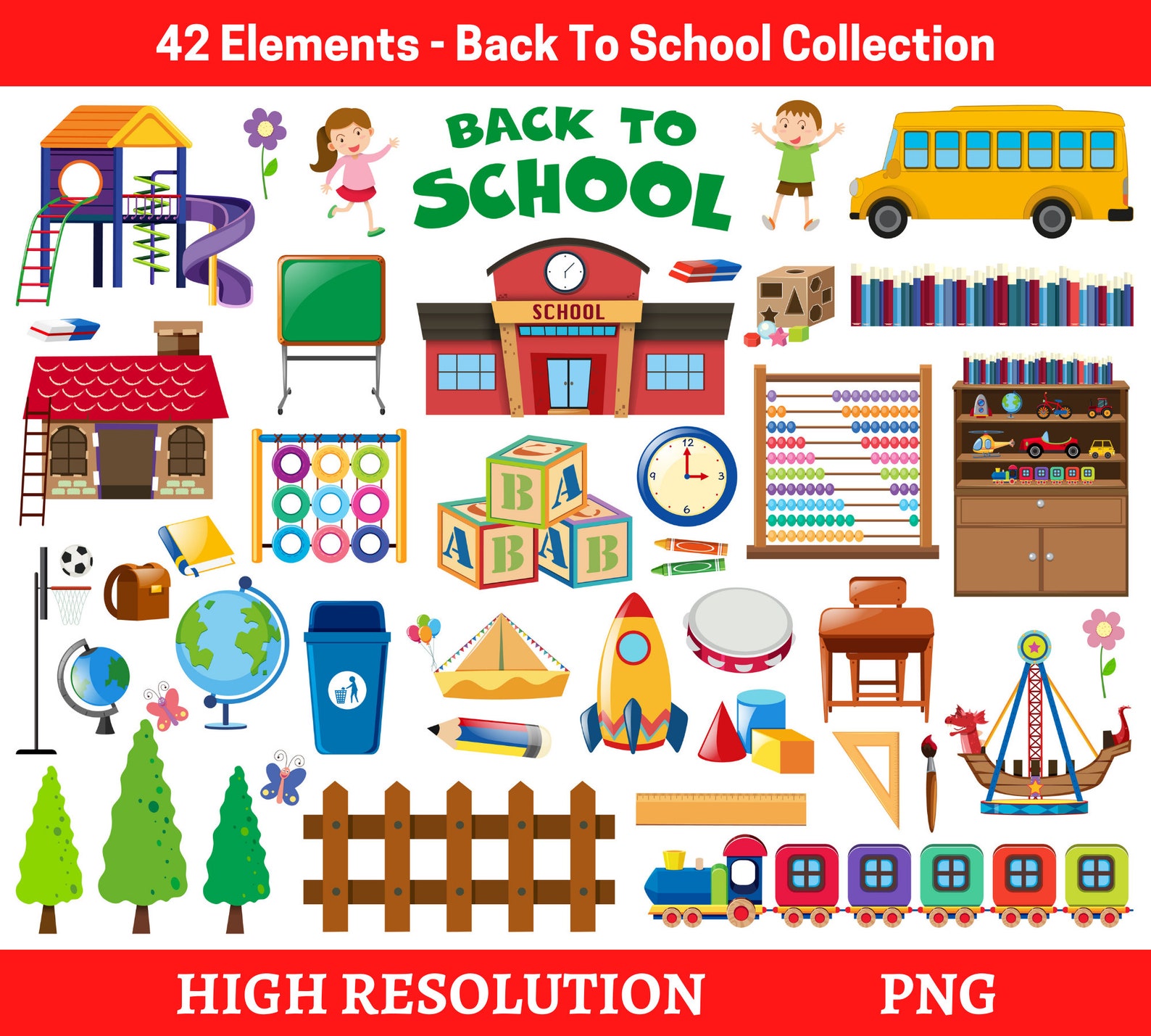 Back to School Clipart School Clipart School Kids Clipart - Etsy