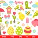 Spring Clipart, Easter Clipart, Season Clipart, Colorful Floral Clipart ...