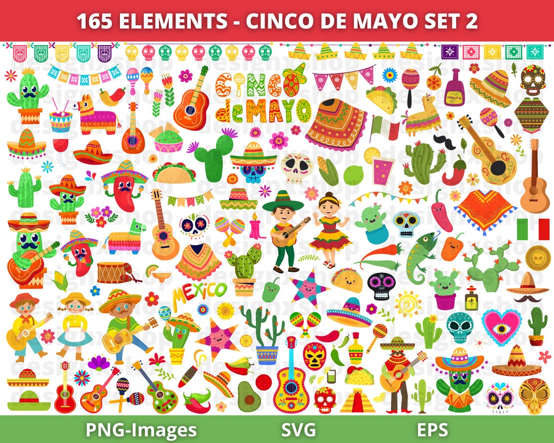 Cinco De Mayo Clipart, Mexico Clip Art, Fiesta Clipart, Mexico Svg ...