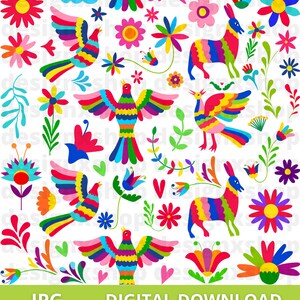 OTOMI Papers, Mexican Otomi Digital Paper, Fiesta Paper| Otomi Pattern ...