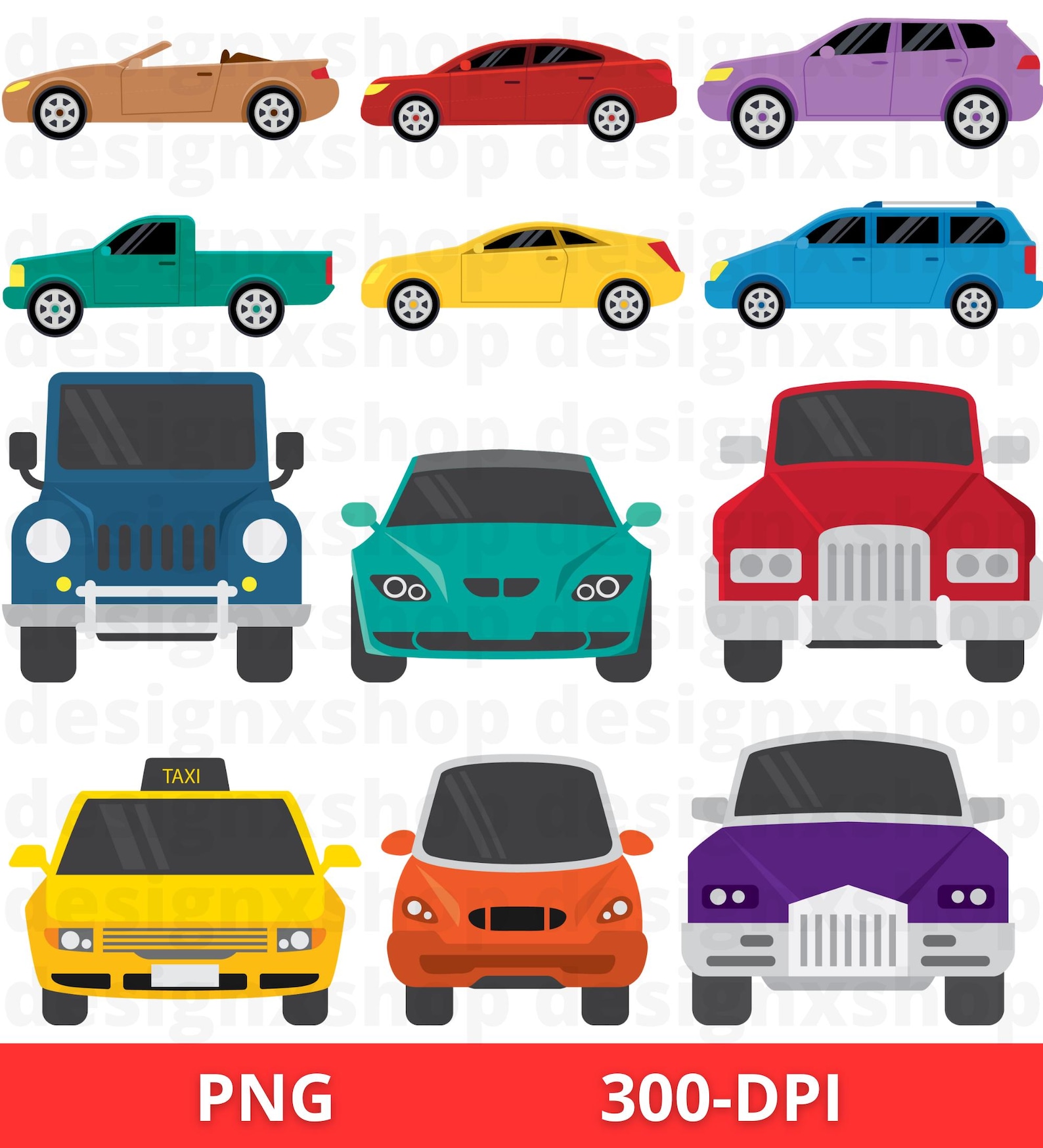 Transport Clipart, Vehicles Clipart, Kids Transportation Clipart, Cars ...