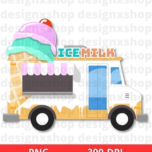 Food Truck Clipart: Burger, Taco, Donut Vans (SVG PNG) - Etsy