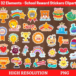 Reward Stickers Clipart | Classroom/school Motivational Reward Stickers ...