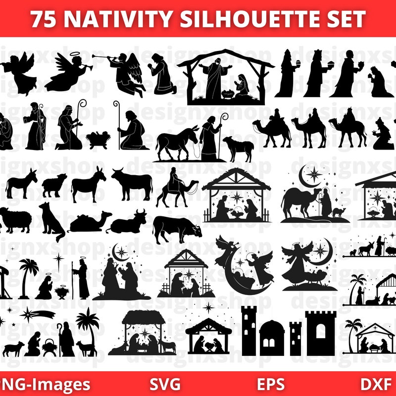 Nativity Silhouette - Etsy UK