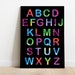 Alphabet Print, Alphabet Poster, Watercolor Alphabet, Rainbow Alphabet ...