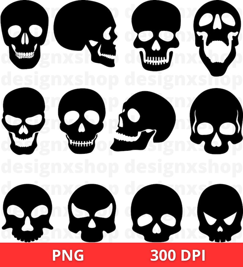 Skull Svg Bundle, Skull Png Files, Sugar Skulls Svg, Skull Clipart, Svg ...