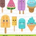 Kawaii Ice Cream Clipart, Ice-cream Clipart, Lollies Clipart, Candy ...