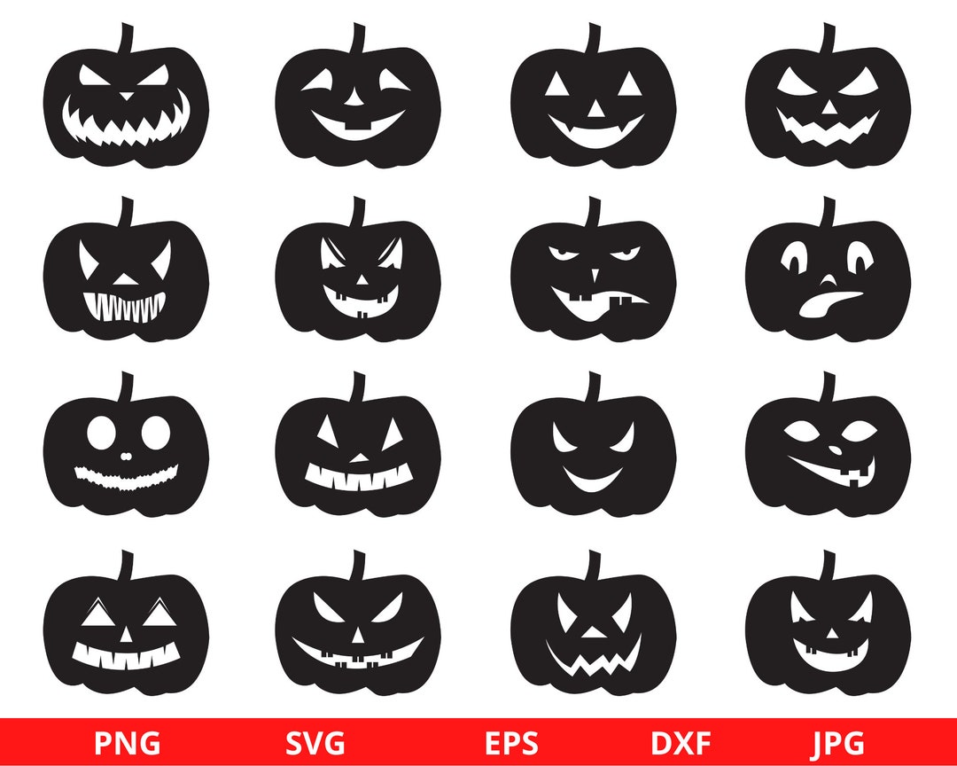 Halloween Pumpkin Face SVG Bundle, Pumpkin Svg, Halloween Svg, Pumpkin ...