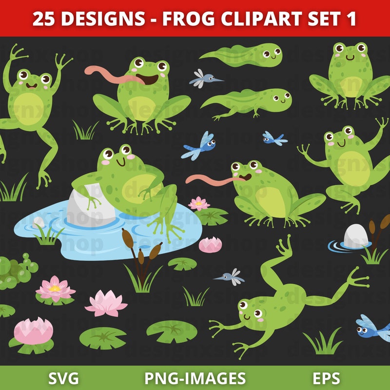Frog Lilypad Png - Etsy