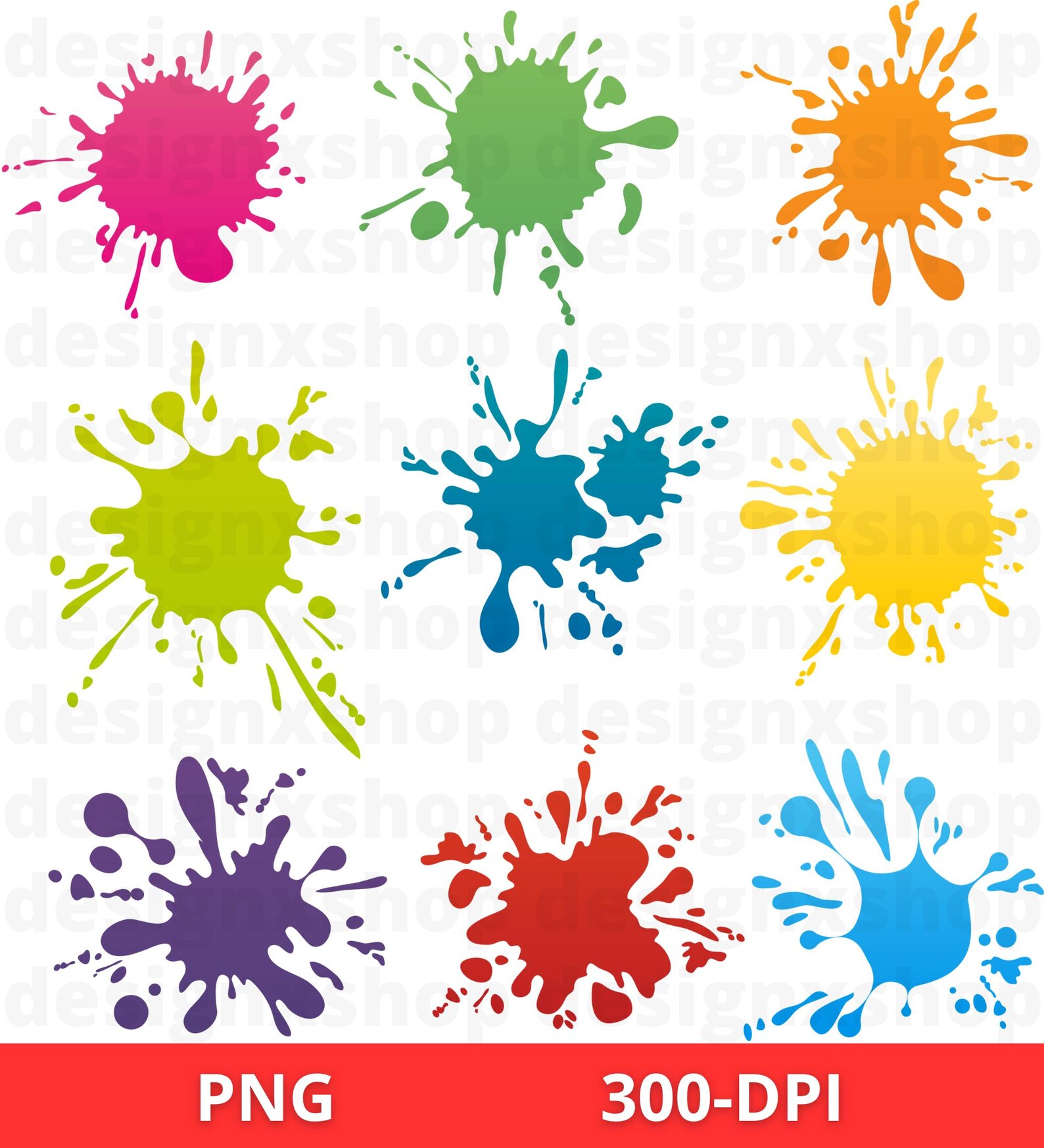 Paint Splatter SVG Bundle, Paint Splats Svg Files, Paint Svg, Ink ...