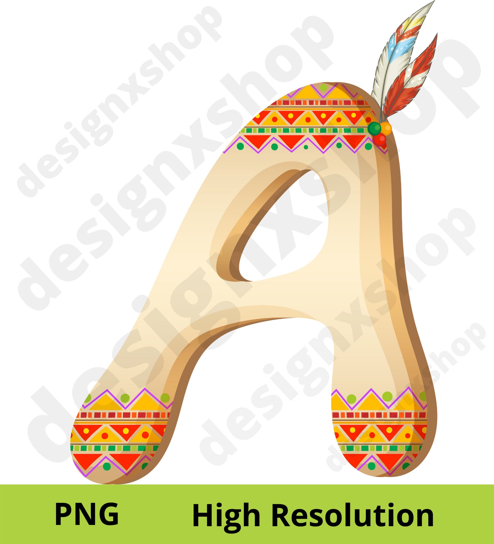 Tribal Indian Alphabet Clipart Alphabet Clipart Tribal Font - Etsy