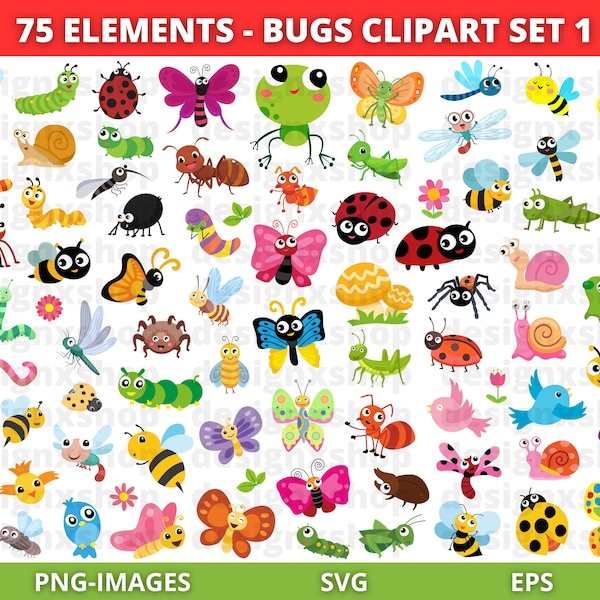 Insect Clipart - Etsy