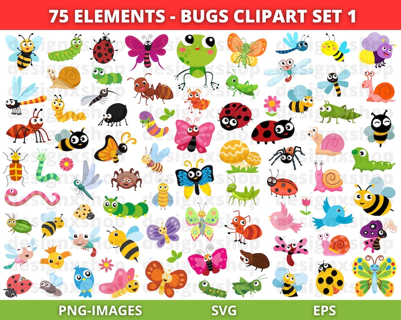 Bugs Clipart, Insects Clipart, Butterfly Clipart, Animal Clipart ...