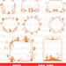 Halloween Frames Clipart: Spooky Pumpkin PNG Bundle (digital Download ...