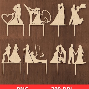 Wedding Cake Topper SVG, Mr & Mrs Couple Cake Topper, Bride and Groom ...