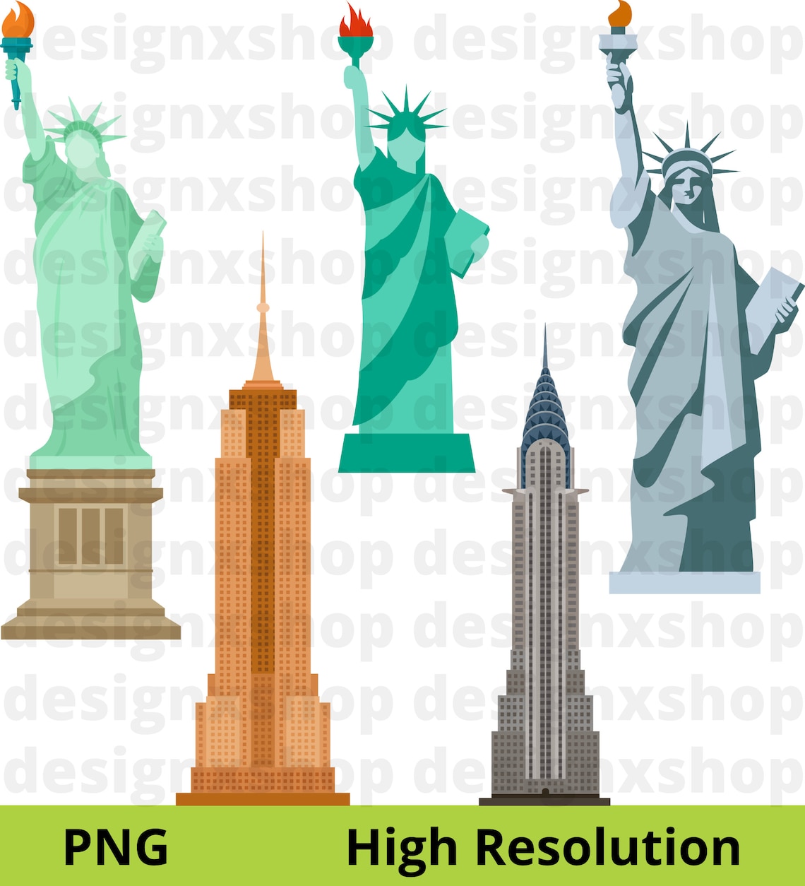 USA Clipart New York Clipart America Clipart Flag Clipart - Etsy