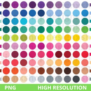 Scalloped Circle Clipart, Circle Clipart, Rainbow Circle Planner ...