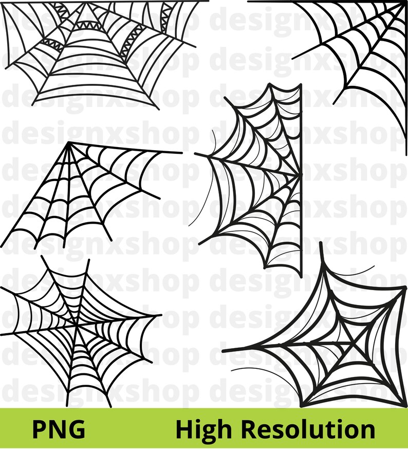 Halloween Cobweb Clipart Spider Web SVG Bundle Cobweb Svg - Etsy